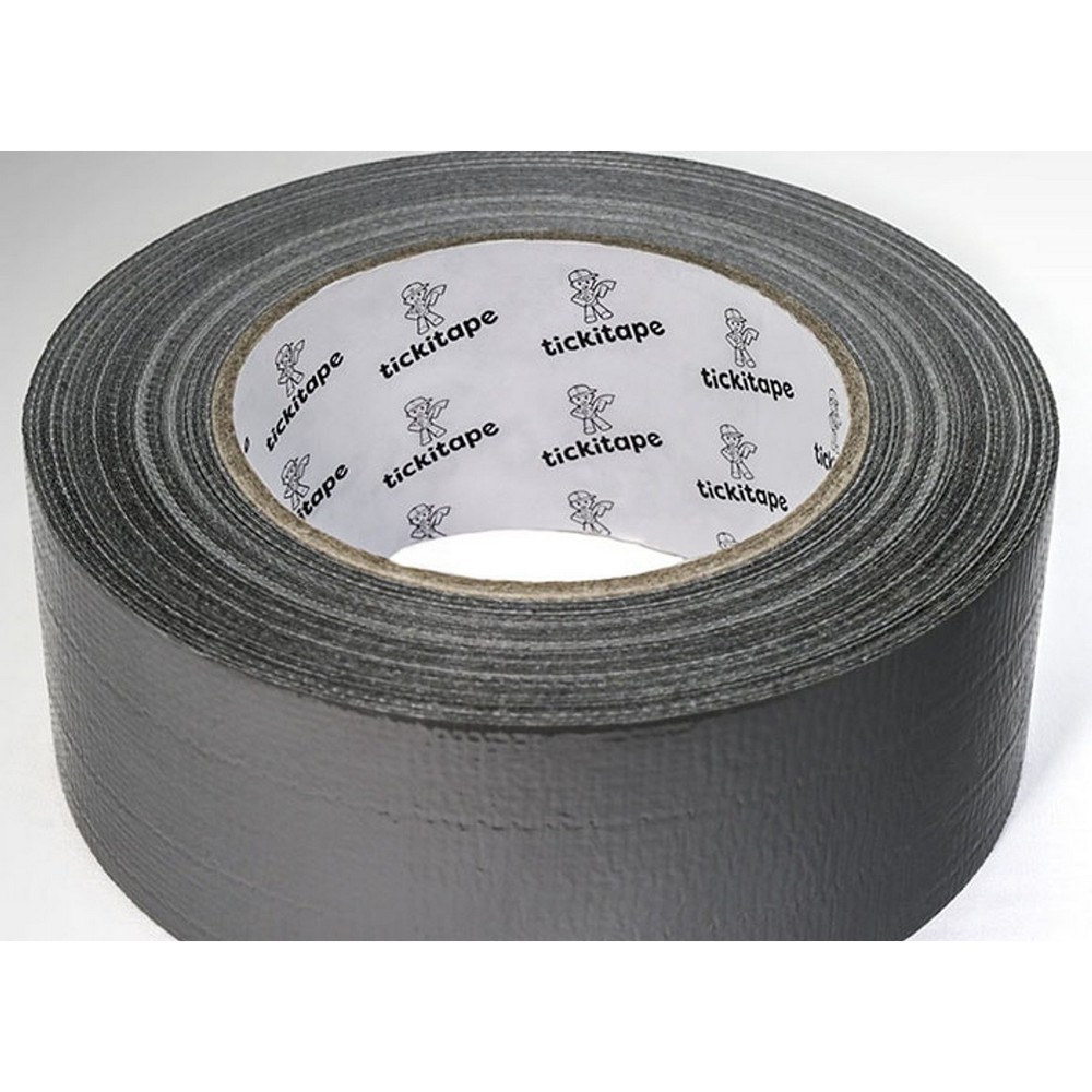 Tickitape Tape Single Sided Polycloth Black Gaffer, 50m x 50mm ...